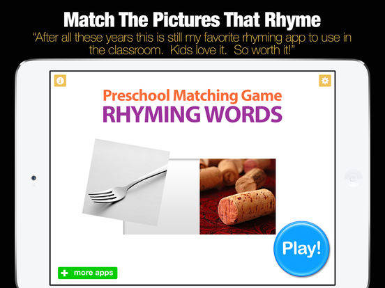 Rhyming Words App Review KinderTown Rhyming Words App Review KinderTown